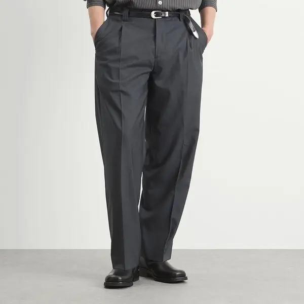 Mfpen Service Trousers - Solid Grey Wool | Editorialist